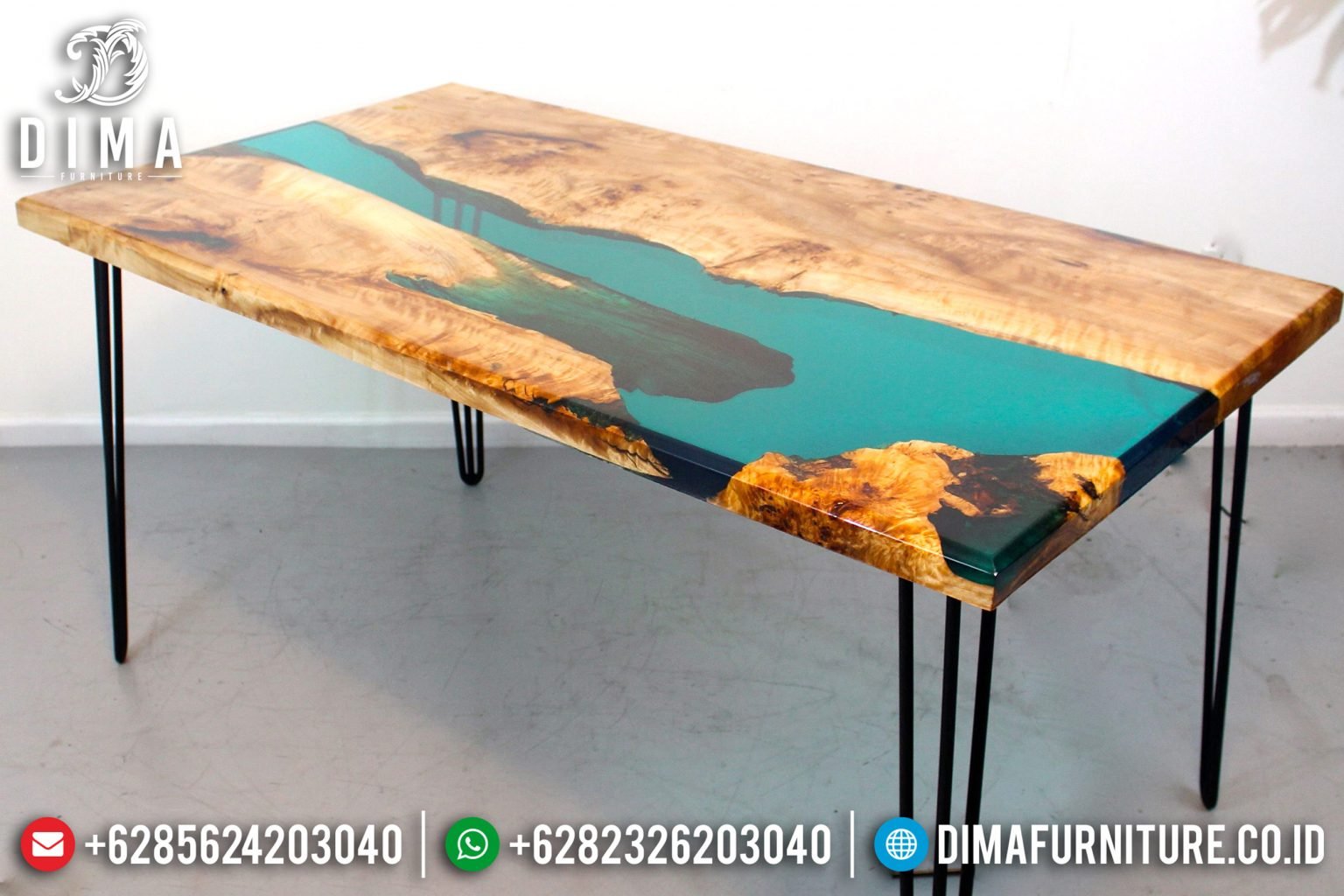 Jual Meja Resin Minimalis, Industrial Furniture Indonesia, Mebel Jepara Resin ST-0642