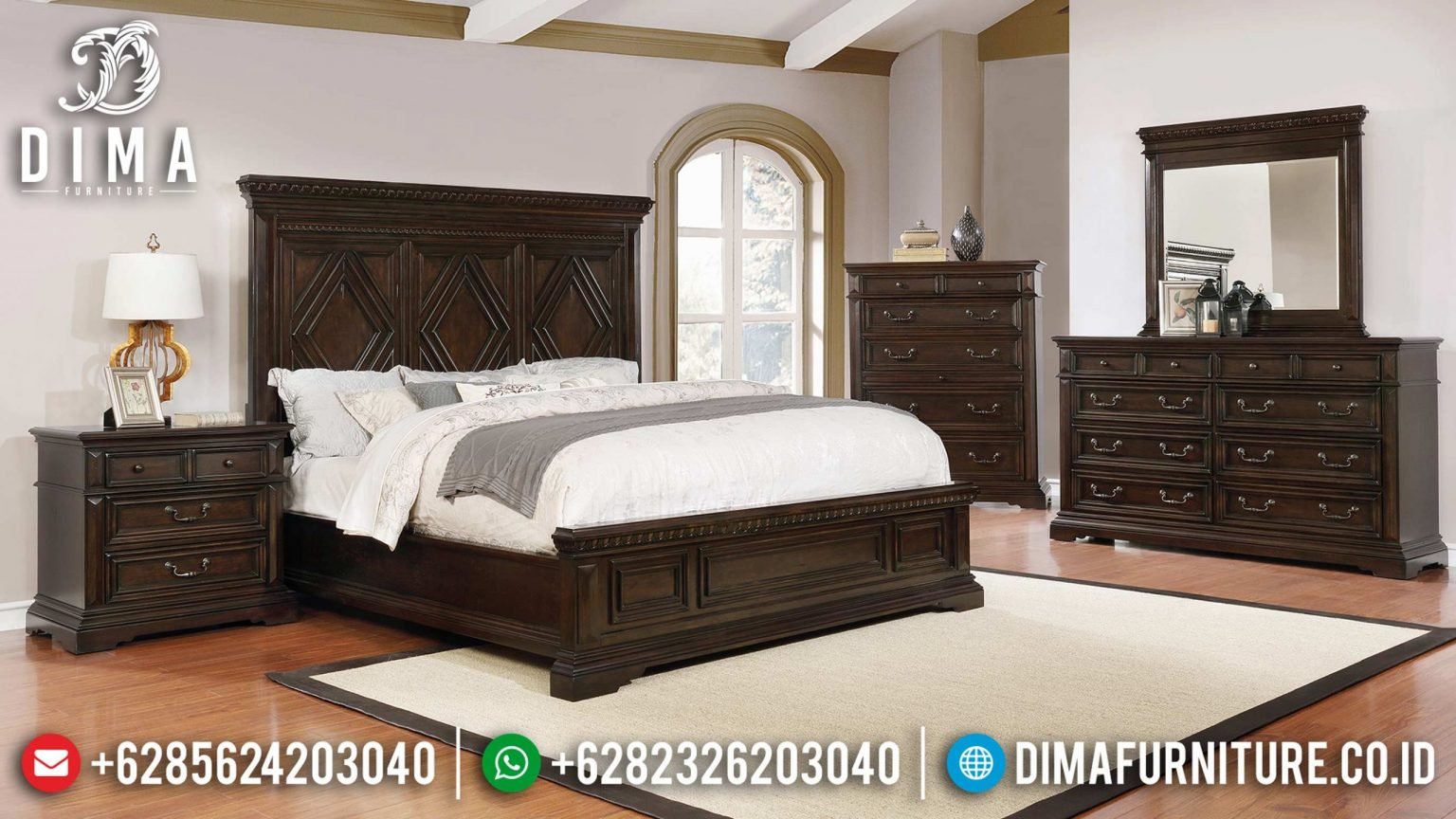 Set Kamar Tidur Natural Jati Minimalis Modern Terbaru ST-0821
