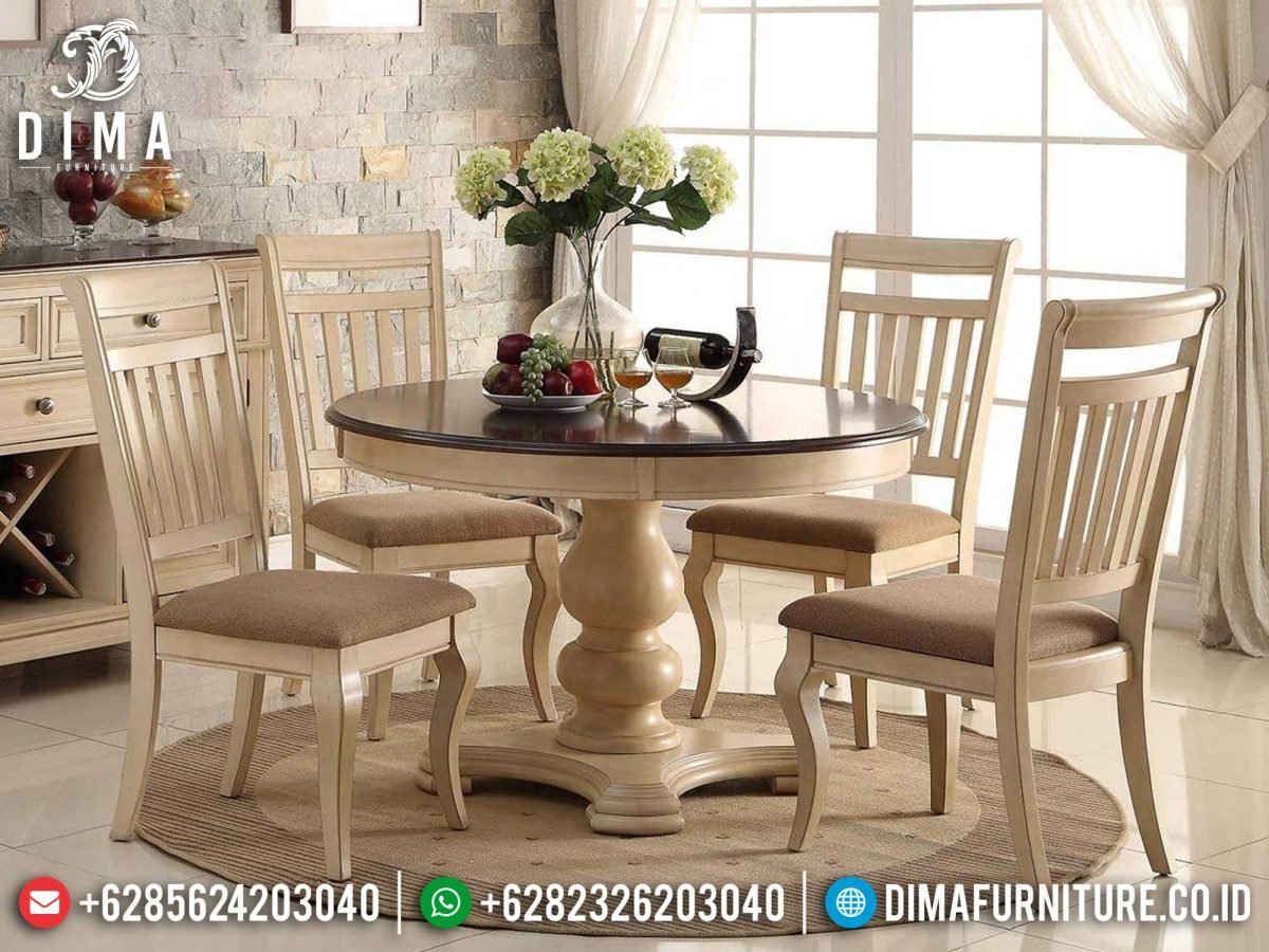 Jual Meja Makan Bundar Minimalis Classic Luxury Simple Design Mebel ...