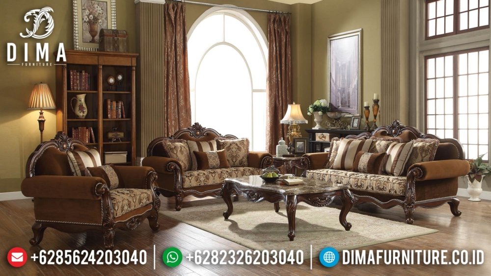 Sofa Tamu Jepara Kayu Jati Luxury Natural Classic Furniture Jepara ST-1314