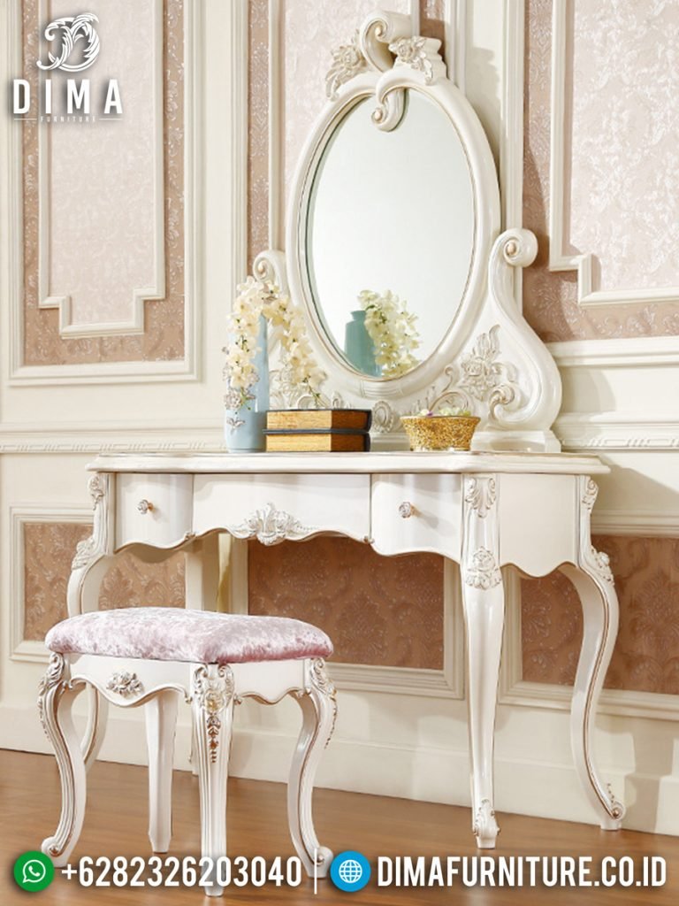 Meja Rias Mewah Putih Duco Elegant New Design ST-1398