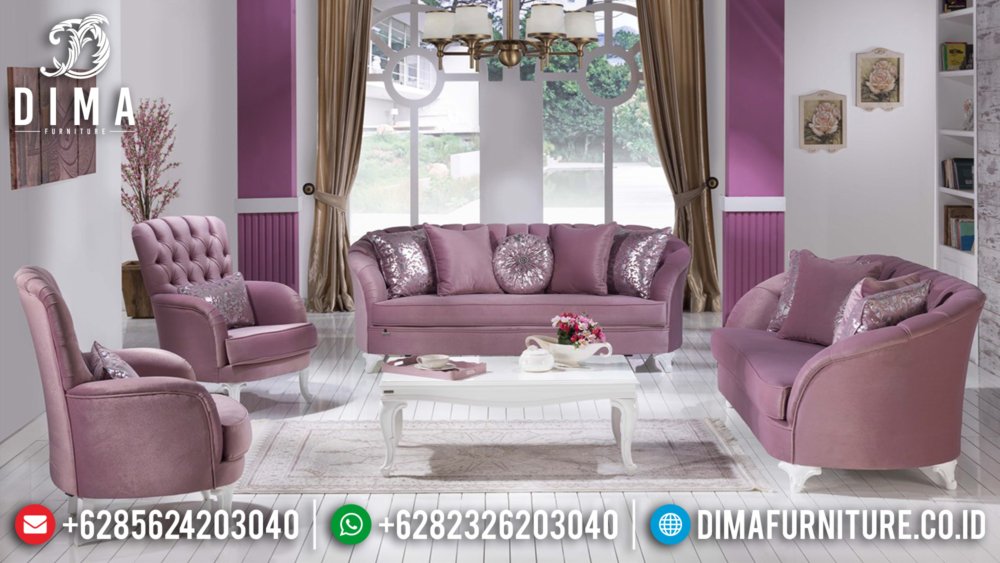 New Style Sofa Tamu Minimalis Putih Duco Luxury Furniture Jepara ST-1302