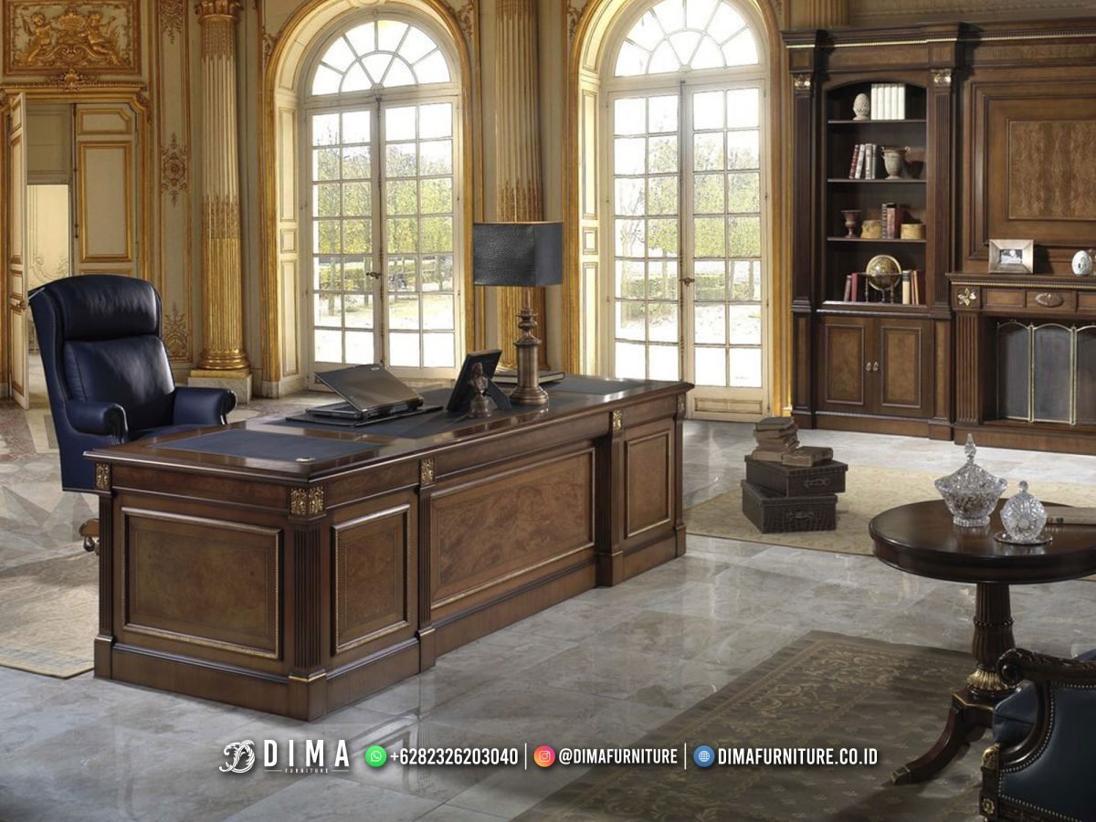 Meja Kantor Direktur Minimalis Jati Top Quality Jepara ST2037